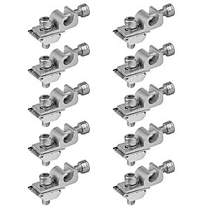 10 Pcs Solar Panel Grounding Lugs with Nuts and Bolts Earthing Ground Clip Cable Clamp for Lay in Lug for Bare Wire and Pipe