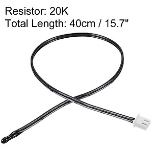 uxcell 2 Pcs 20K NTC Thermistor Probe 15.7 Inch Epoxy Sensitive Temperature Temp Sensor for Air Conditioner