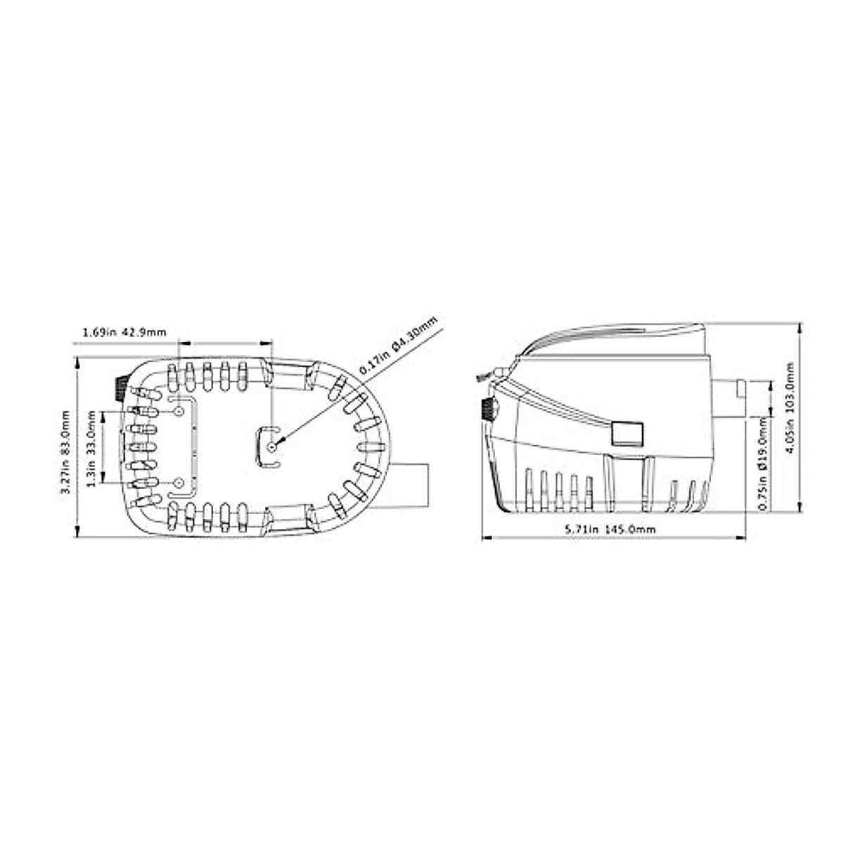 SEAFLO Automatic Submersible Boat Bilge Water Pump 12v Auto with Float Switch-New 750gph 4 Year Warranty!