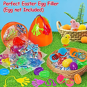 40 Pcs Glow in The Dark Sticky Hands Kids Easter Egg Filler Basket Stuffer Party Favor Supplies Goodie Bag Stuffer Pinata Return Gift Exchange Stretchy Goody Bag Filler Class Prize Carnival Bulk Toy