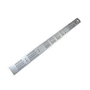 Shinwa H101-C 300 mm Rigid "Zero Glare" Metric Machinist Ruler/Rule Scale .5 mm & mm Markings