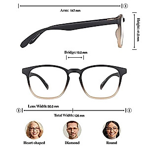 ZENNI Blue Light Blocking Glasses for Women Men Square Frame Relieve Digital Screen EyeStrain TR90 Light Eyewear