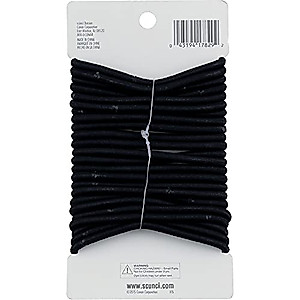 Scunci Effortless Beauty No-damage Black Elastics, Thick Hair 24 ea (Pack of 3)