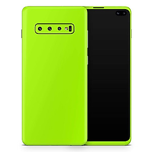 DesignSkinz Solid Green V3 Protective Vinyl Decal Wrap Skin Cover Compatible with The Samsung Galaxy S20 (Screen Trim & Back Glass Skin)