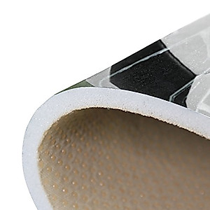 ZOEO Non Slip Area Rugs Green 3D Football Soccer Floor Mat Living Room Bedroom Carpets Doormats Home Decor 2x3