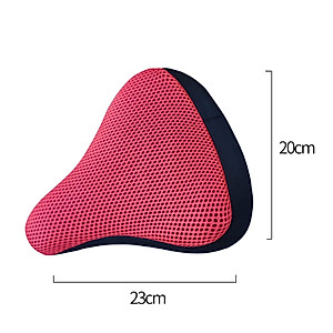 Yirepny Thicken Bicycle Seat Cover Breathable Honeycomb Design High Strength Bike Cushion Cover for Men Everyone, Fits Spin, Stationary, Cruiser Bikes, Indoor Cycling Black