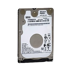 WD Blue 500GB Mobile Hard Disk Drive - 5400 RPM SATA 6 Gb/s 7.0 MM 2.5 Inch - WD5000LPCX (Renewed)
