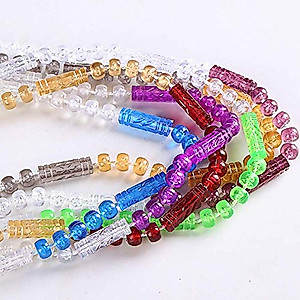 HAPPLiGNLY Beaded Door Curtains for Doorways Bead String Curtain for Room Dividers Acrylic Material Handmade Home Entrance Bedroom Restaurant Decoration Hanging, 2 Styles, Customizable