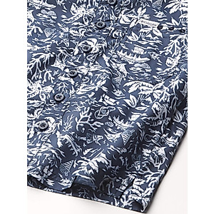 Columbia Youth Boys Slack Tide Short Sleeve Camp Shirt, Vivid Blue Kona Youth, Medium