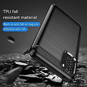 Moto G 5G Case (2022) with HD Screen Protector, MAIKEZI Non-Slip Shock-Absorption TPU Bumper, Soft Rubber Protective Cover - Black