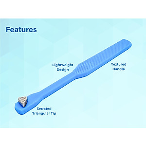 ARTMAN Instruments Molar Band Seater & Bite Stick - Blue, Pack of 10 - Orthodontic Dental Tools for Seating Molar Bands, Braces, and Bite Adjustment - Serrated Tip, Durable, Comfortable