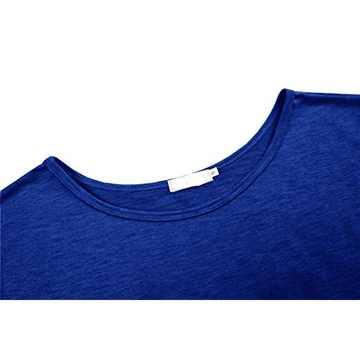 LYXIOF Womens Off Shoulder Sweatshirt Slouchy Long Sleeve Shirts Pullover Tops Blue XL