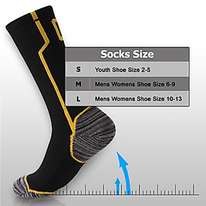 KitNSox Black Basketball Socks, Youth Children Custom Number Crew Socks for Football 1 Pair