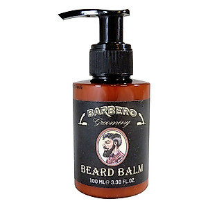 Barbero Grooming Beard Care Kit with Thickening Serum and Wooden Boar Beard Brush