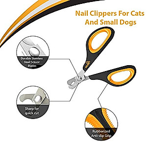 Cat Nail Clipper - Professional Cat Claw trimmer & Cat Claw Clipper - Cat Nail Trimmers Suits All Small Animals such as Dogs, Cats, Puppies, Kittens, Birds, Hedgehogs, ferrets, rabbits, hamsters ..