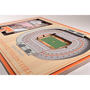 YouTheFan NCAA Tennessee Volunteers 3D StadiumView Picture Frame - Neyland Stadium, 12" x 8"