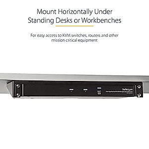 StarTech.com 1U Wall Mount Patch Panel Bracket – 19 in – Steel - Vertical Mounting Bracket for Networking and Data Equipment , TAA (RK119WALLV)