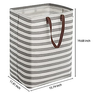 [2 Pack] Laundry Basket, Freestanding Laundry Hamper with Extended Handles, Waterproof Large Waterproof Clothes Hamper Organizer, Collapsible Lightweight Hampers for Laundry, Clothes,Towels, Toys