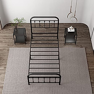 Kujielan Metal Platform Bed Frame - Stylish Simplicity Twin XL Bed Frame with Headboard and Footboard Bed Frame,Under Bed Frame Storage Suitable for Bedroom,Guest Room，Apartment