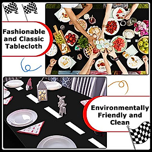Moukeren 3 Pieces Racing Car Tablecloth Racetrack Table Covers Car Road Table Runner Disposable Race Table Cloth Car Theme Birthday Decorations Party Supplies, 54 x 108 Inches