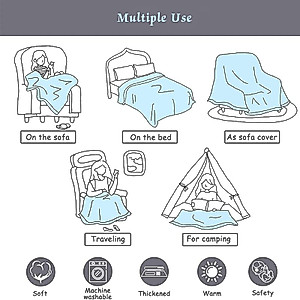 M YESCUSTOM Custom Blanket Memorial Gift with Photo Text Personalized Flannel Throw Blanket Gift for Grandpa Grandma Friends Family Couples on Birthday Christmas Anniversary - 4 Sizes