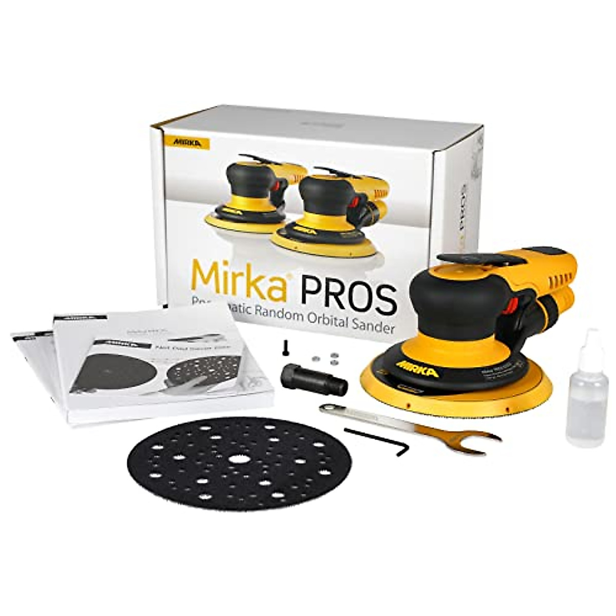 Mirka MRP-650CV Pneumatic Sander, Yellow, Black