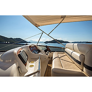 Vinyl Leather Fabric Marine Waterproof Material 55"×108" Upholstery Synthetic Leather Sheets 0.6mm Thick Anti-UV,Non-Peeling for Car Furniture Sofa Boat Headliner Replacement Renovate 55" Wide, Beige