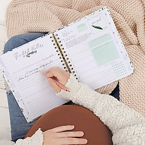Pregnancy Journal Memory Book for Expecting Moms - Calendar for Pregnancy Planner - Weekly Monthly Organizer to Track Milestones - Hardcover with Keepsake Pocket - Gift for First Time Moms