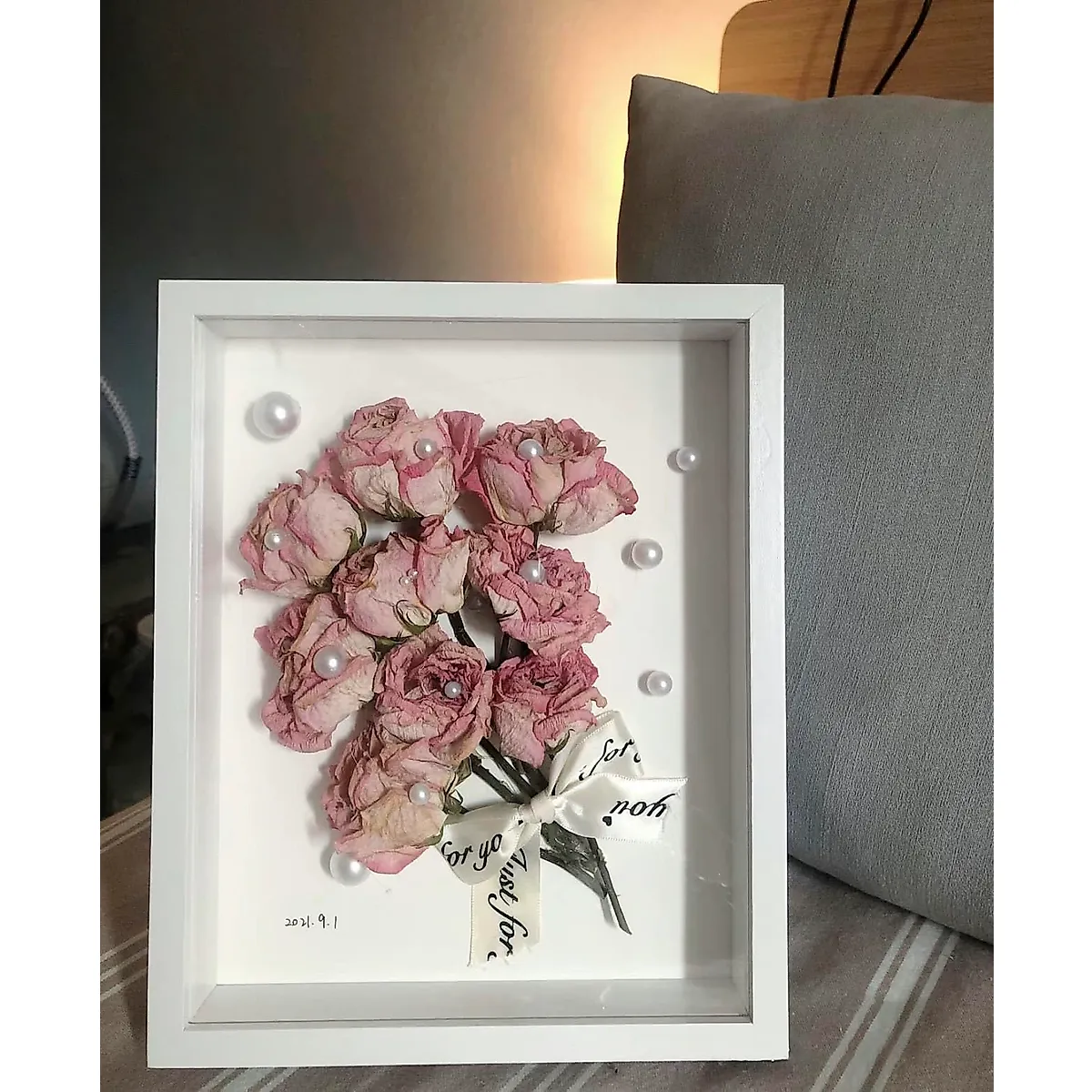 Shadow Box Frame Display Cases 8x10 - 3 Pack Deep Shadowbox Picture Frame with Galss 3D Display Wood Shadow Box Frame with Line Board