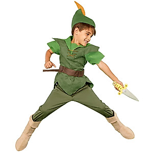 Disney Peter Pan Costume for Boys, Size 7/8 Green