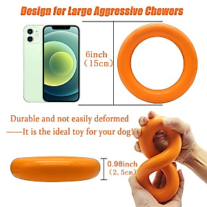 DLDER Dog Toys for Aggressive Chewers Large Breed,Durable Dog Ring Toy,Tough Rubber Dog Toy,Indestructible Dog Chew Toys for Large Medium Dogs Training and Teeth Cleaning.