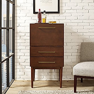 Crosley Furniture Everett Spirit Cabinet - Vintage Mahogany