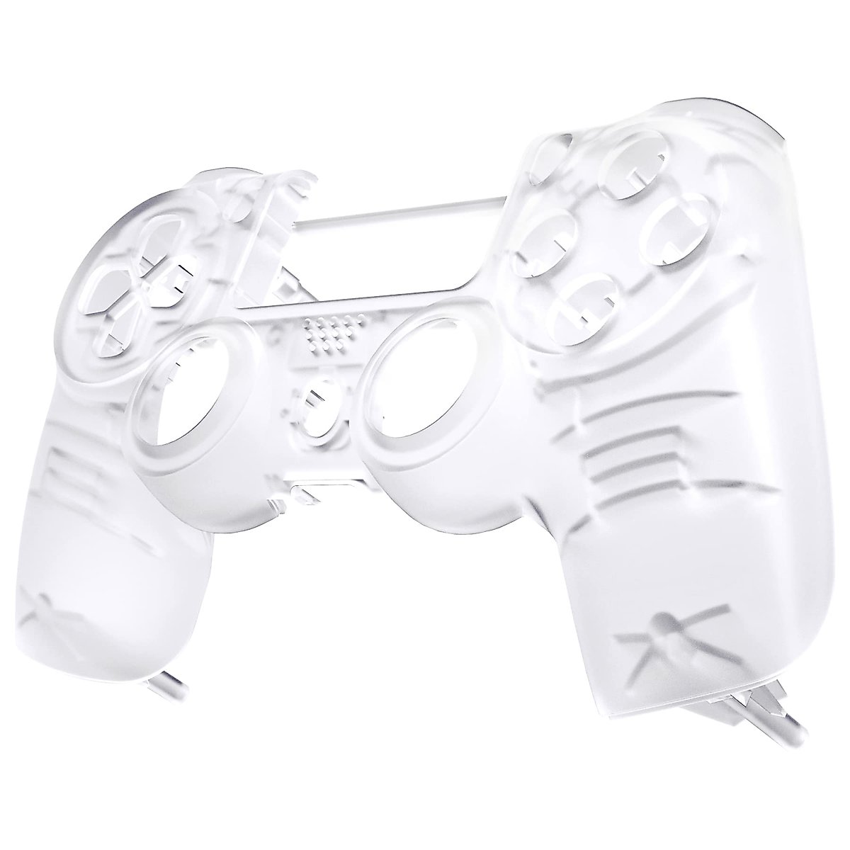 eXtremeRate Custom Faceplate Cover, Soft Touch Front Housing Shell Case Replacement Kit Compatible with ps4 Slim Pro Controller JDM-040/050/055 - Foggy Clear Purple - NOT A Controller