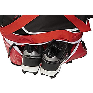 Rawlings | R1502 Wheeled Catcher's Bag | Baseball/Softball | Scarlet