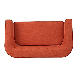 Christopher Knight Home Bridie Mid-Century Modern Loveseat, Muted Orange Fabric