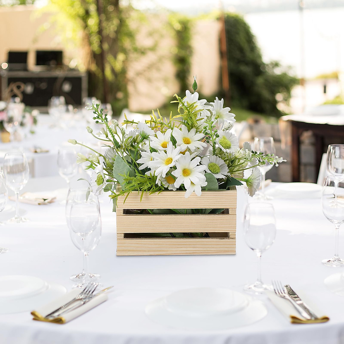 Roowest Small Wooden Crates 5" Craft Nesting Wood Basket Unfinished Storage for Display Storage Decor DIY Milk Wine Towel Toys Retail Art Craft Home Bathroom(24 Pcs)