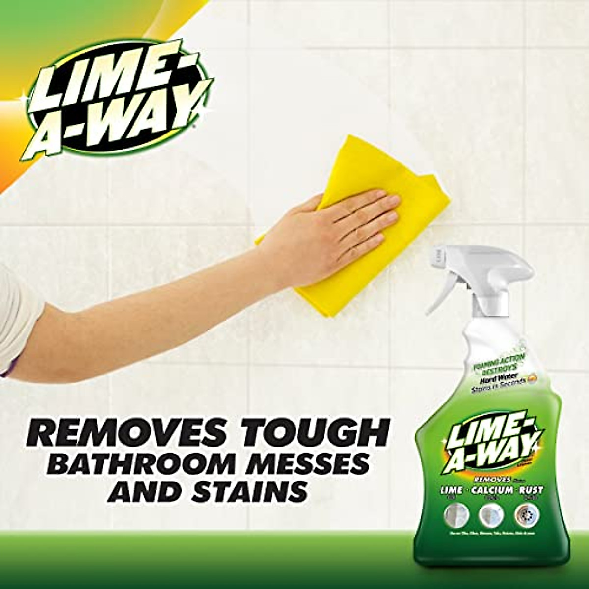 Lime-A-Way Bathroom Cleaner, 32 fl oz Bottle, Removes Lime Calcium Rust