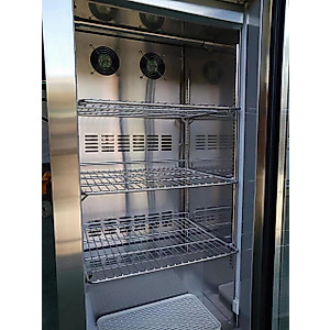 Kolice Commercial Aging Beef Showcase Freezer, Steak Aging Machine, Beef Display Showcase Freezer-268L,4 Tiers,Temperature: -5℃~ to 10℃ (23℉ to 50℉) for Hotel,Restaurant,Shopping Malls