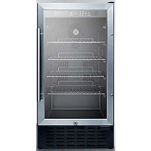 Summit SCR1841BADA Undercounter Beverage Refrigeration, Glass/Black