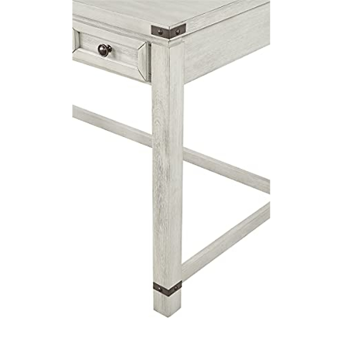 OSP Home Furnishings Baton Rouge Traditional Home Office Writing Desk, Champagne Oak Finish