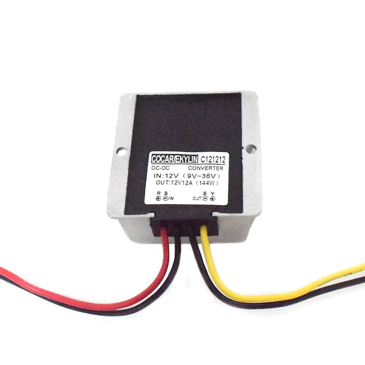 Car Voltage Stabilizer, DC 12V Regulator 12V Surge Protector 144W Heavy Duty for Car Battery Auto Truck Vehicle Boat Motor Solar System Protection (DC 10-36V Input, DC 12V Output)