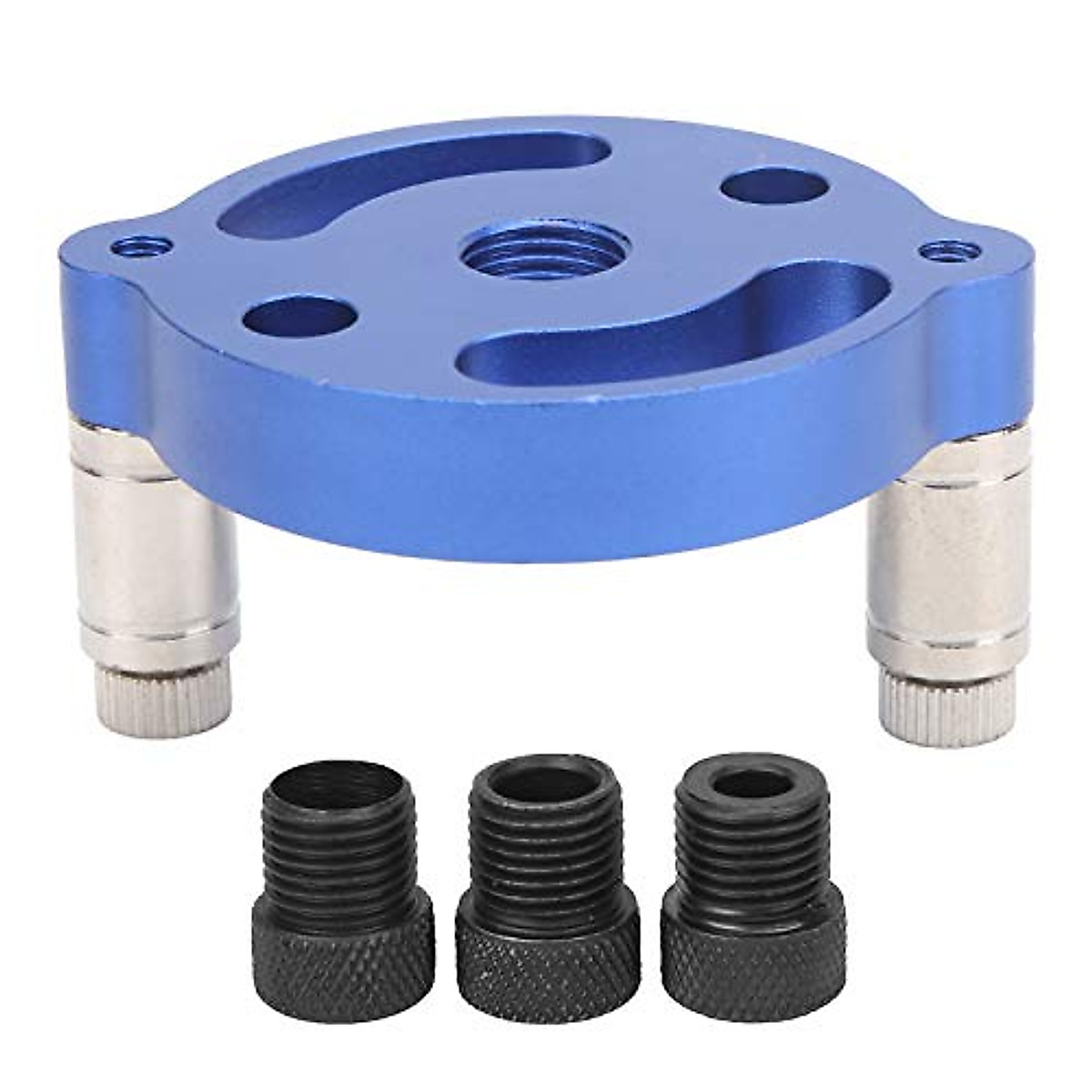 Drill Guide, Self Centering Dowel Jig Kit, Dowel Drill Guide, Aluminum Alloy 3 Hole Drill Bit Guide Jig Positioning Locator, Hole, Jig Accessories