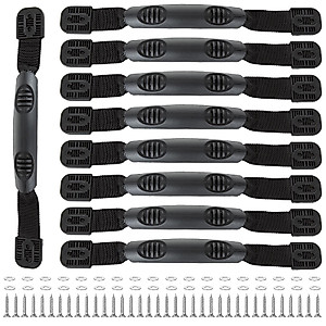 8 PCS Kayak Handles Replacement Kayak Carry Handles with Hardware Black Canoe Boat Side Mount Carry Handles with Screws, Canoe Accessories for Ocean Lifetime Pelican Kayaks Boat Suitcase Luggage