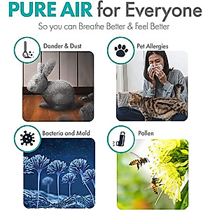 Alen Air Purifier BreatheSmart Flex HEPA w/ VOC/Smoke Filter - 1400 Sq. Ft - Perfect for Bedrooms - Captures Allergens, Dust, & Mold + VOCs & Smoke