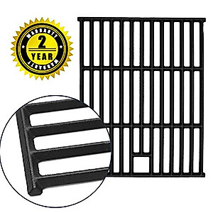 Hongso 17 1/4 Inch Cast Iron Cooking Grill Grates Replacement Parts for Nexgrill 720-0649, Members Mark 720-0691A, 720-0778A, Aussie 6703C8FKK1, Brinkmann 810-9490-F, Backyard Gas Grill, 2-Pack PCD252