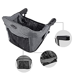 Hook On Chair, Clip on High Chair, Fold-Flat Storage Portable Baby Feeding Seat, High Load Design, Attach to Fast Table Chair Removable Seat for Home and Travel(Grey)