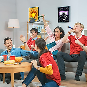 9 Pieces Pixel Mine Posters 8 x10 Inches Painted Gaming Wall Decor Teen Room Decor Art Pixel Mine Party Supplies Mining Fun Wall Art Kitchen Wall Decor for Boys, Kids Bedroom, Game Room, Playroom