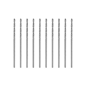 uxcell 10 Pcs 0.95mm HSS(High Speed Steel) W6542 Micro Drill Bits, Fully Ground Jobber 32mm Length Drill Bit for Mild Steel Copper Aluminum