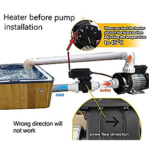 UCEDER Hot Tub LX H20-Rs1 Thermostat 110V 2kw with Adjustable Temperature Thermostat for Some hot tubs,Underground Small Pool &Bathtub（Suggest Connect 20A Adapter or Breaker