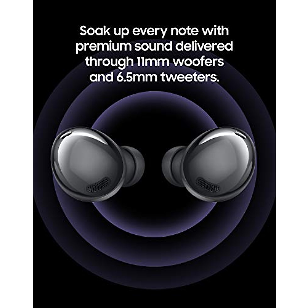 SAMSUNG Galaxy Buds Pro, Bluetooth Earbuds, True Wireless, Noise Cancelling, Charging Case, Quality Sound, Water Resistant, Phantom Black (US Version)